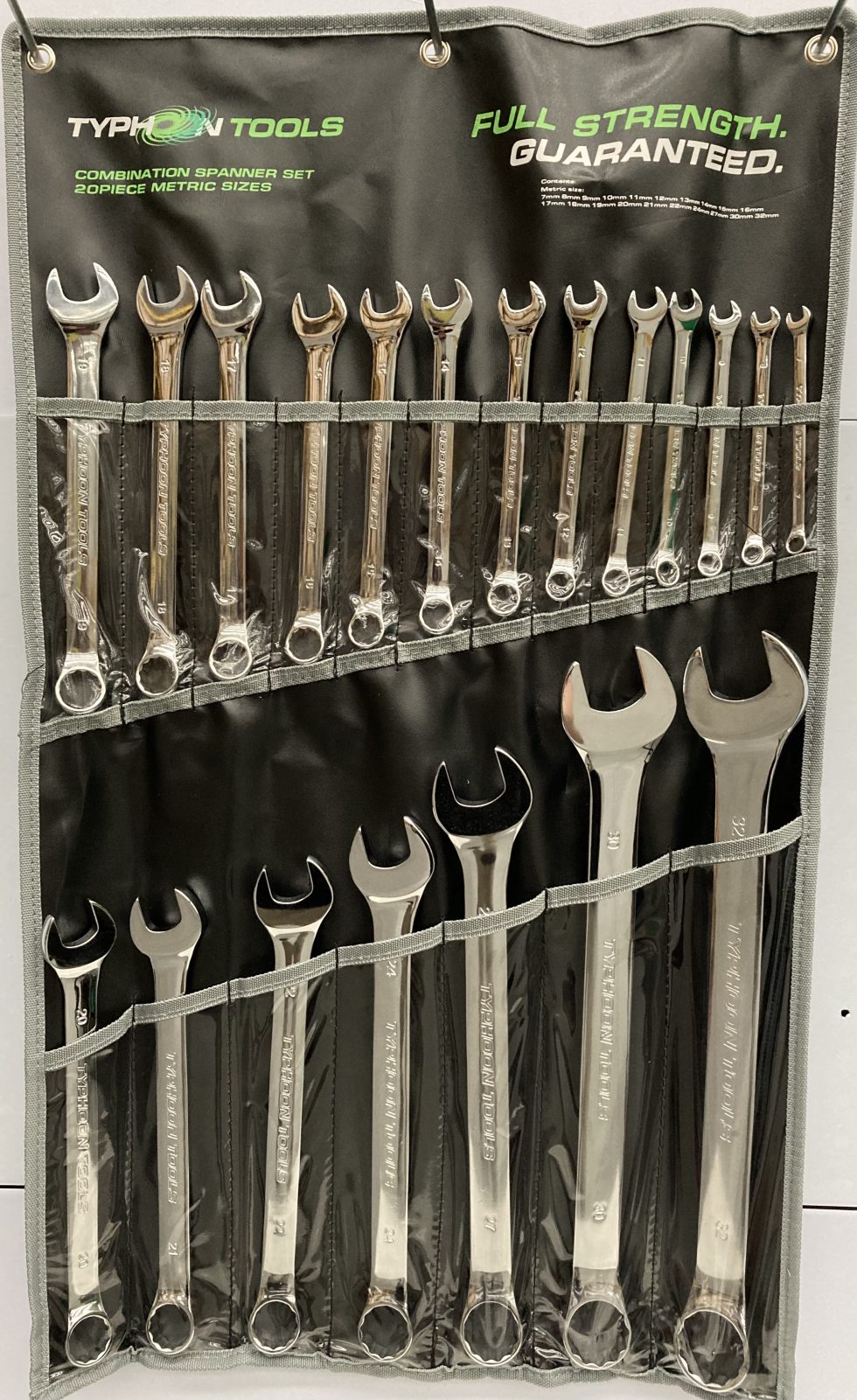 70028 - 20PC Metric Combination Spanner Set - Typhoon Tools